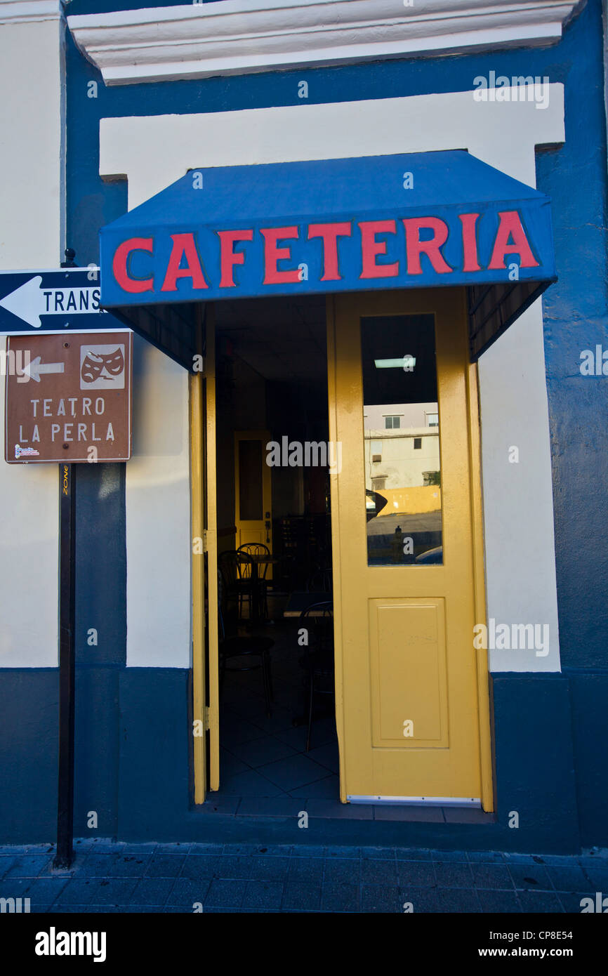 Colorful cafe along the Plaza Las Delicias in Ponce Puerto Rico Stock ...