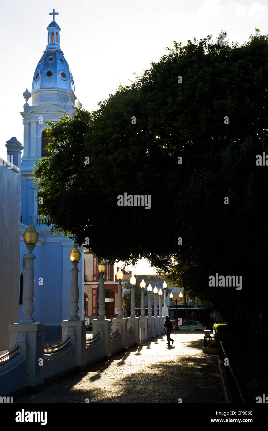 Cathedral of Guadalupe along the Plaza las Delicias in Ponce Puerto ...