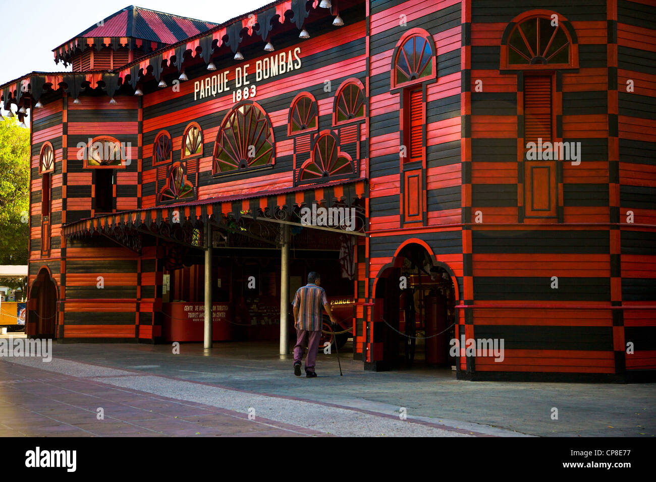 Famous Parque de Bombas fire station in Ponce Puerto Rico Stock Photo ...