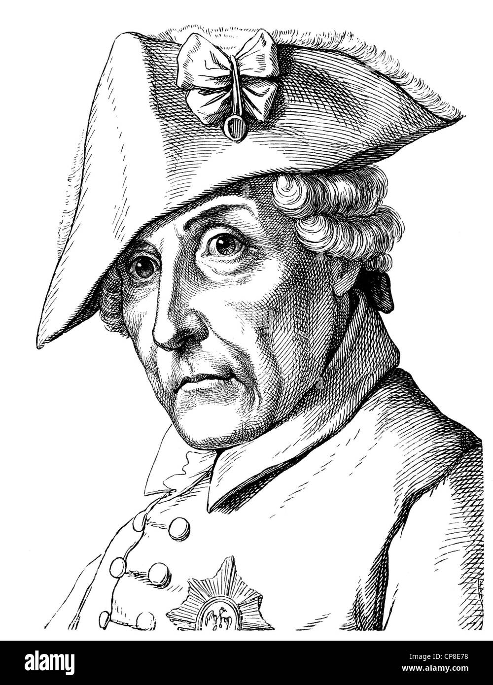 Frederick II or Frederick the Great or Alter Fritz, 1712 - 1786, King ...