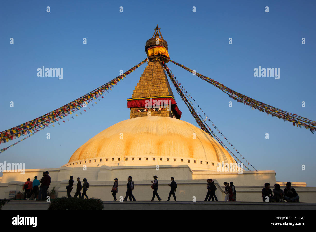 Boudhanath Buddhist stupa, Kathmandu, Nepal Stock Photo - Alamy