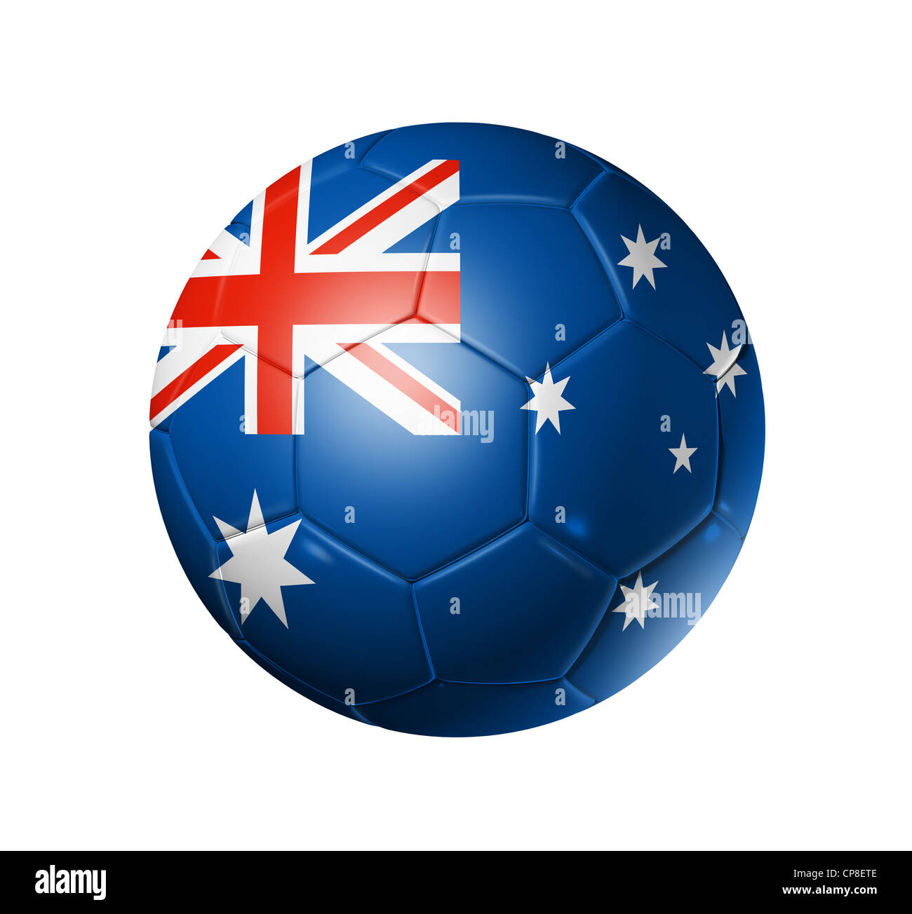 3D soccer ball with Australia team flag, world football cup 2010 ...