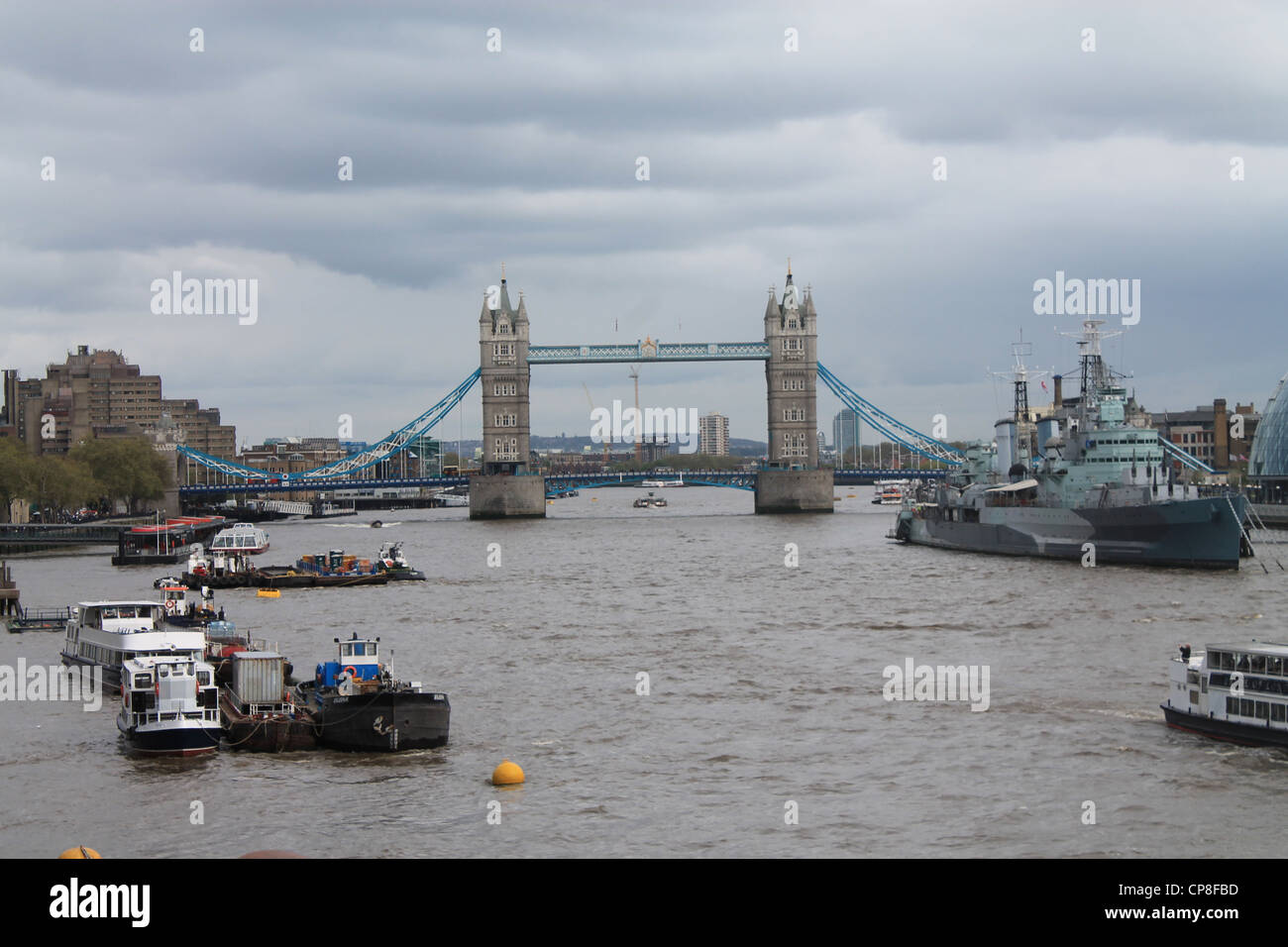 A very busy River Thames London Stock Photo - Alamy