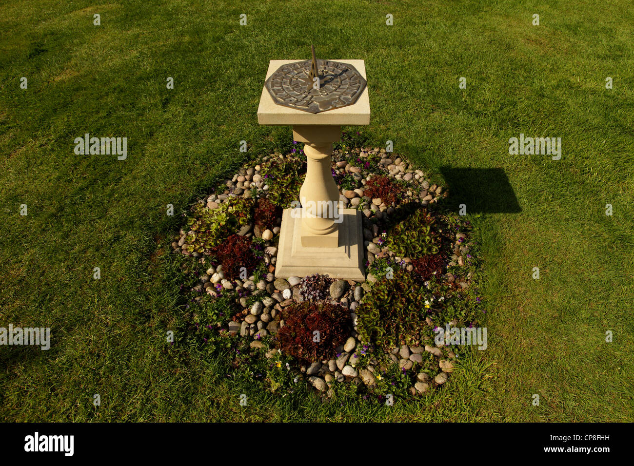 Garden feature in a lawn, England UK Stock Photo - Alamy
