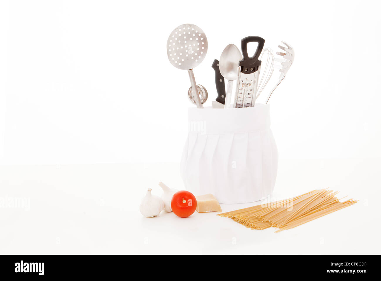 kitchen utensils ready to make Italian food pasta Stock Photo - Alamy