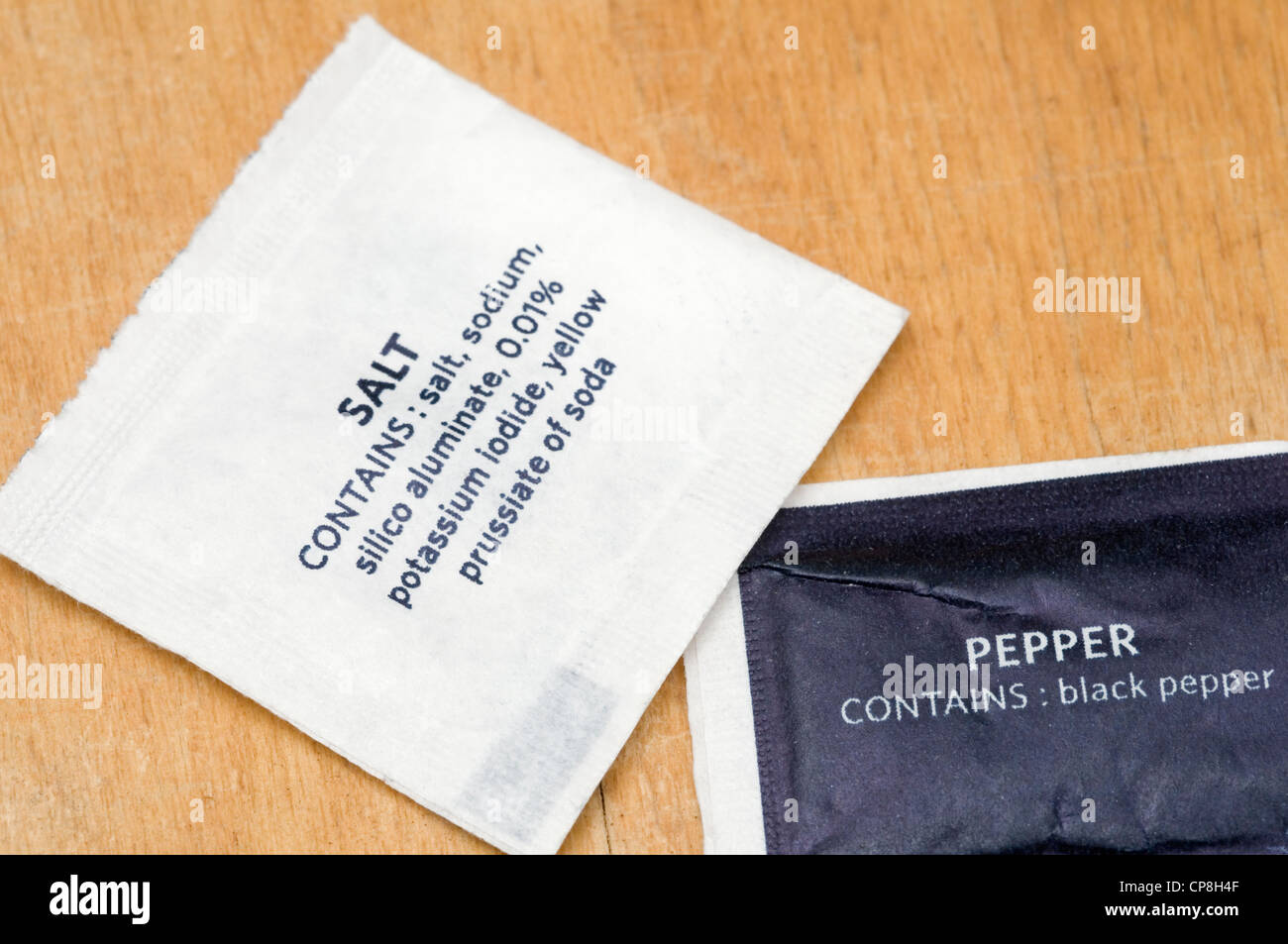 salt and pepper sachets Stock Photo - Alamy