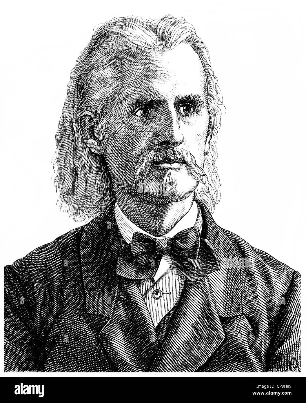 Robert Hamerling, 1830 - 1889, an Austrian poet and writer, Historische ...