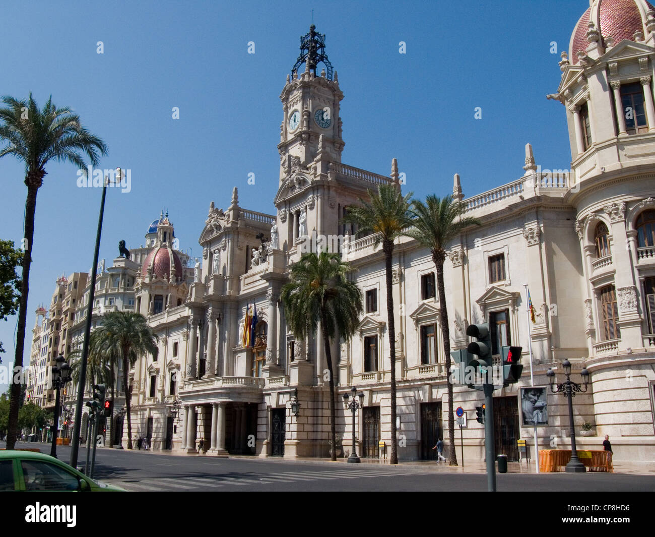 The town hall, Valencia Stock Photo - Alamy