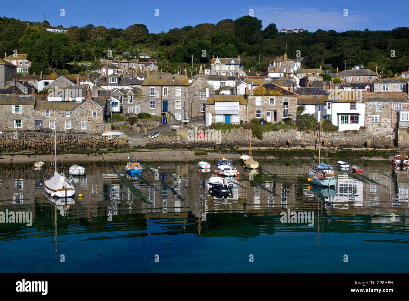 Harbour with boats at Mousehole Stock Photo - Alamy