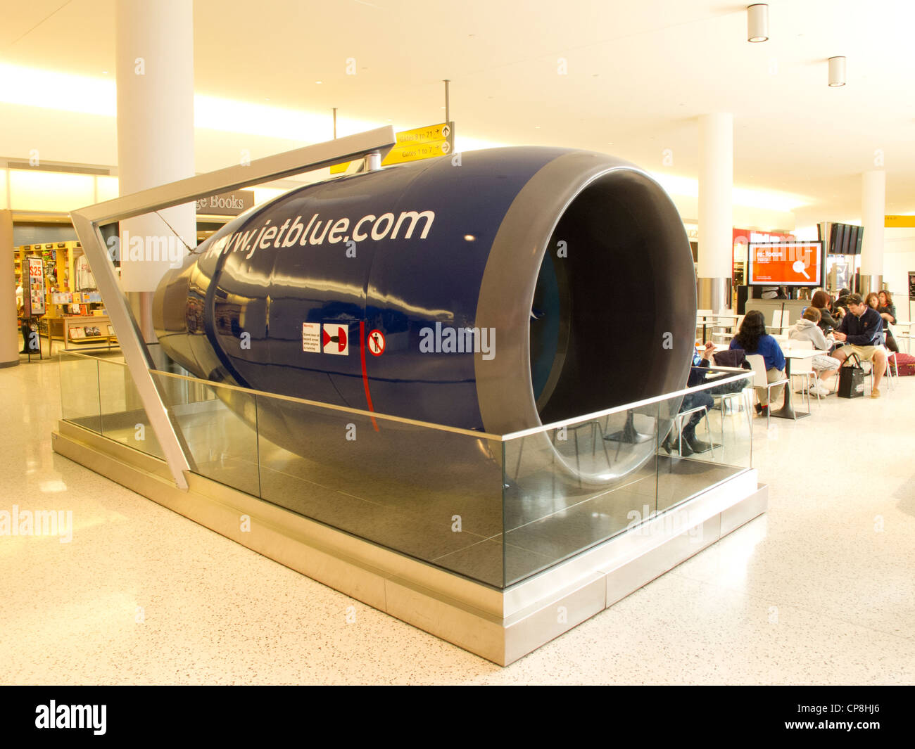 Jet Blue engine on display Stock Photo - Alamy