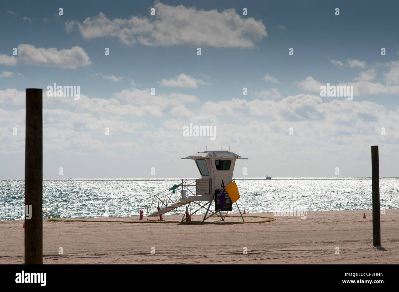 Life guard station, Florida USA Stock Photo - Alamy