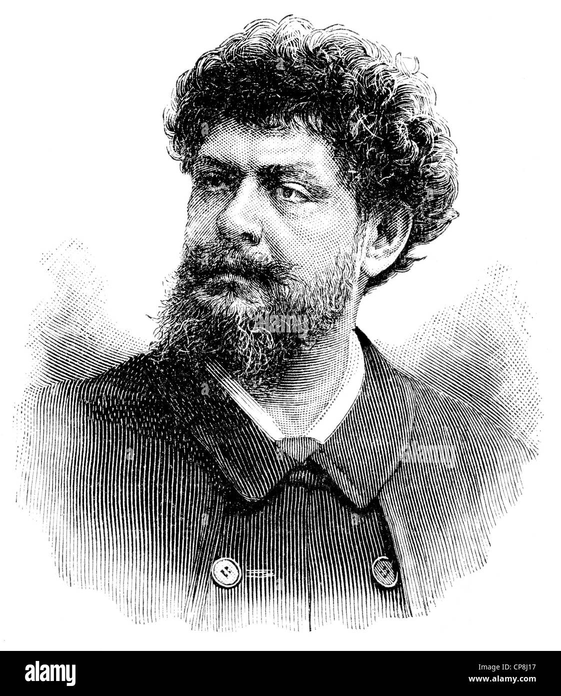 Jean Richepin, 1849 - 1926, a French writer, playwright and poet ...