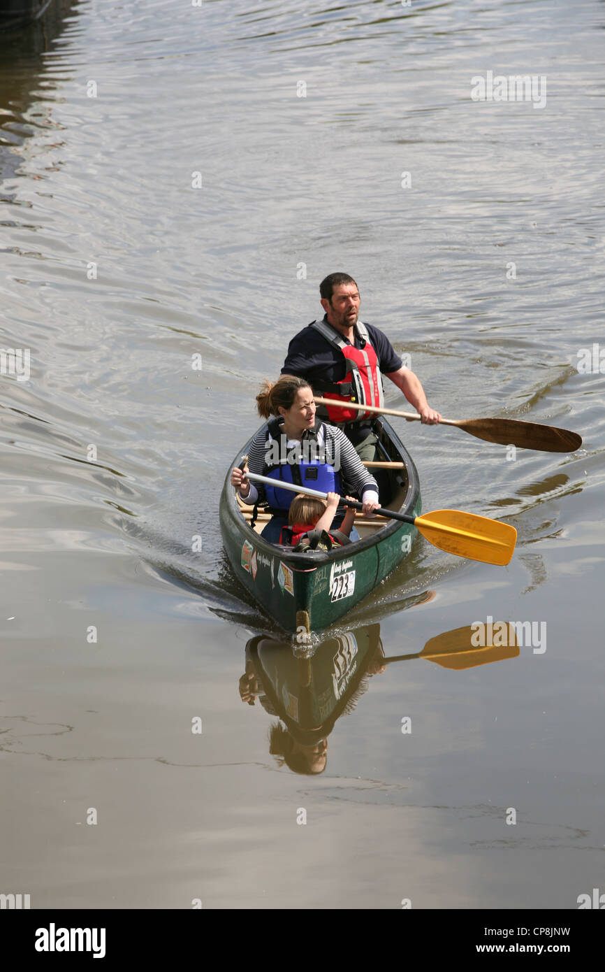 canoeist on a local canal Stock Photo - Alamy