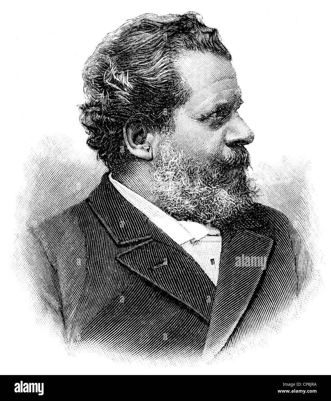 Giosuè Carducci or Enotrio Romano, 1835 - 1907, an Italian poet, orator ...