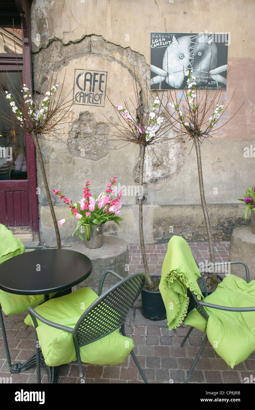 Camelot Cafe in St. Thomas Street, Krakow, Poland Stock Photo - Alamy