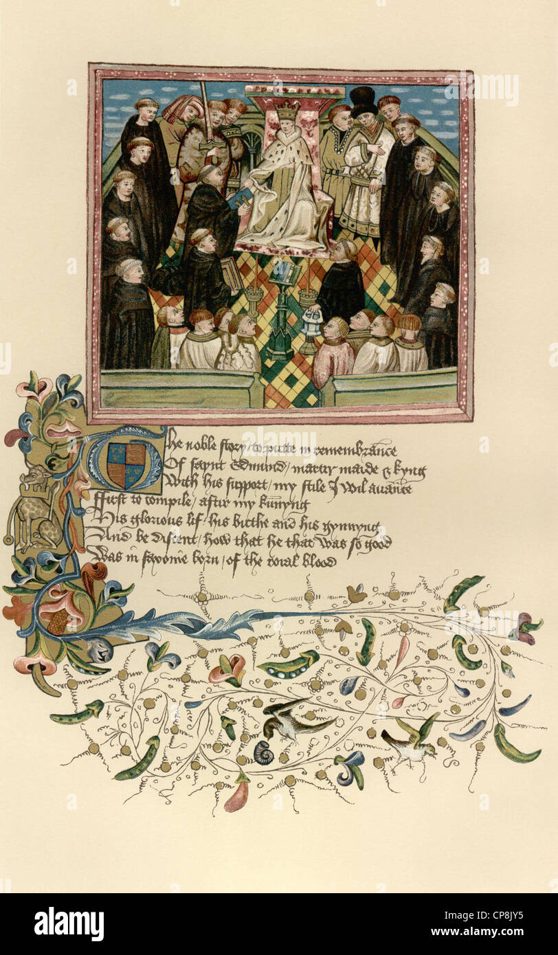 the book Life of St. Edmund by John Lydgate, about 1370 - to 1451, an ...