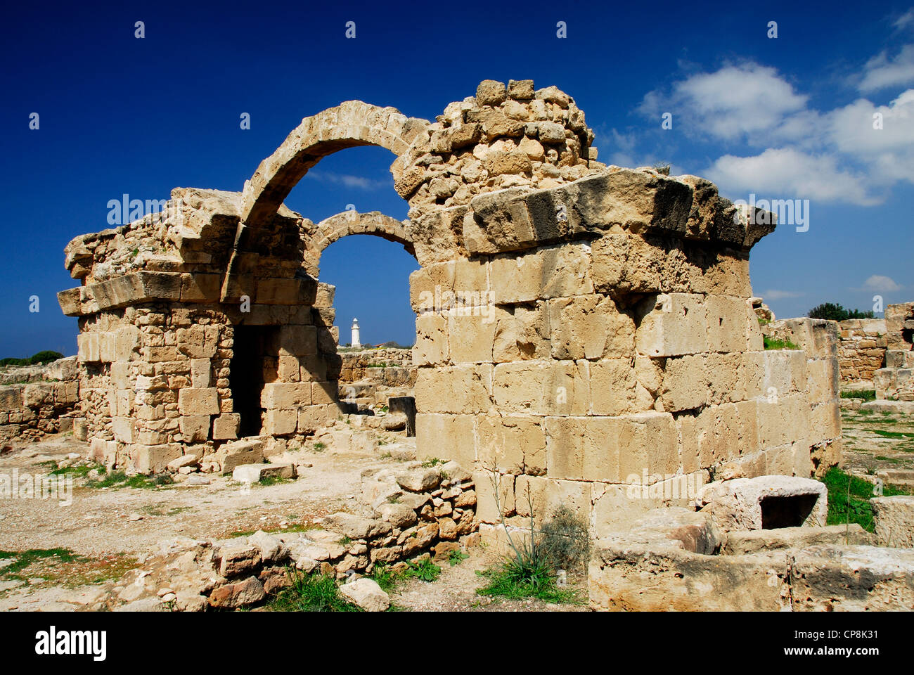Saranda kolones castle paphos pafos cyprus hi-res stock photography and ...