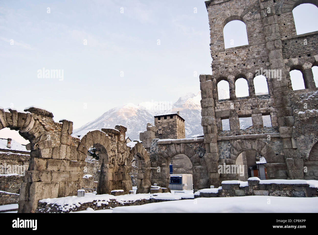 amphitheater of Aosta, Italy Stock Photo - Alamy