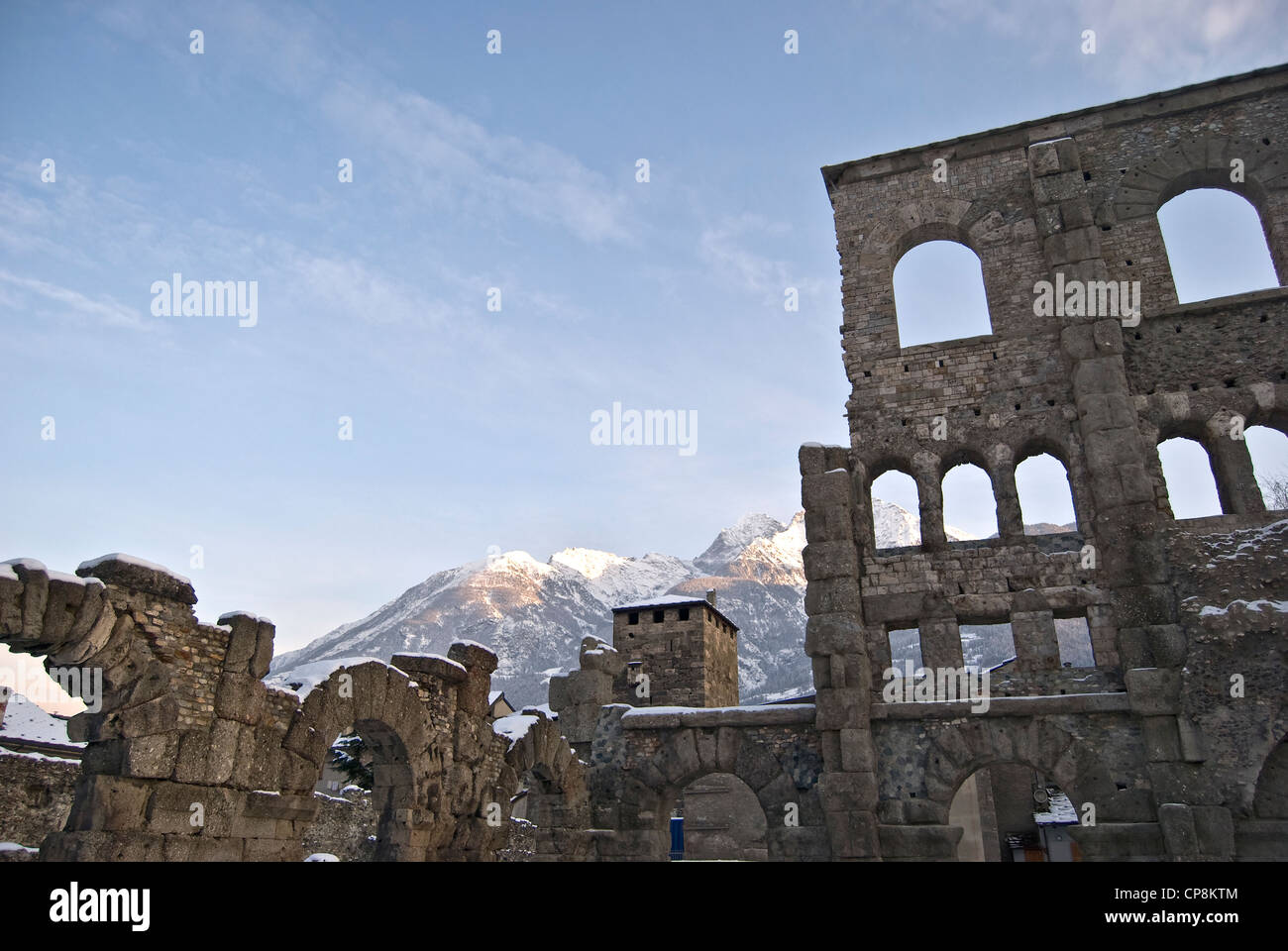 amphitheater of Aosta, Italy Stock Photo - Alamy