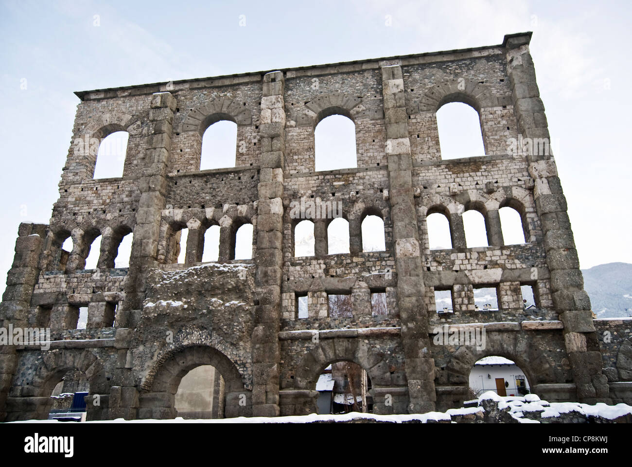 amphitheater of Aosta, Italy Stock Photo - Alamy
