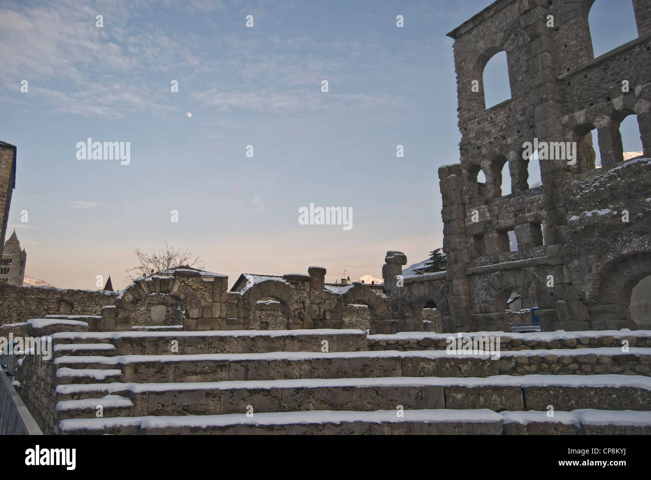 amphitheater of Aosta, Italy Stock Photo - Alamy