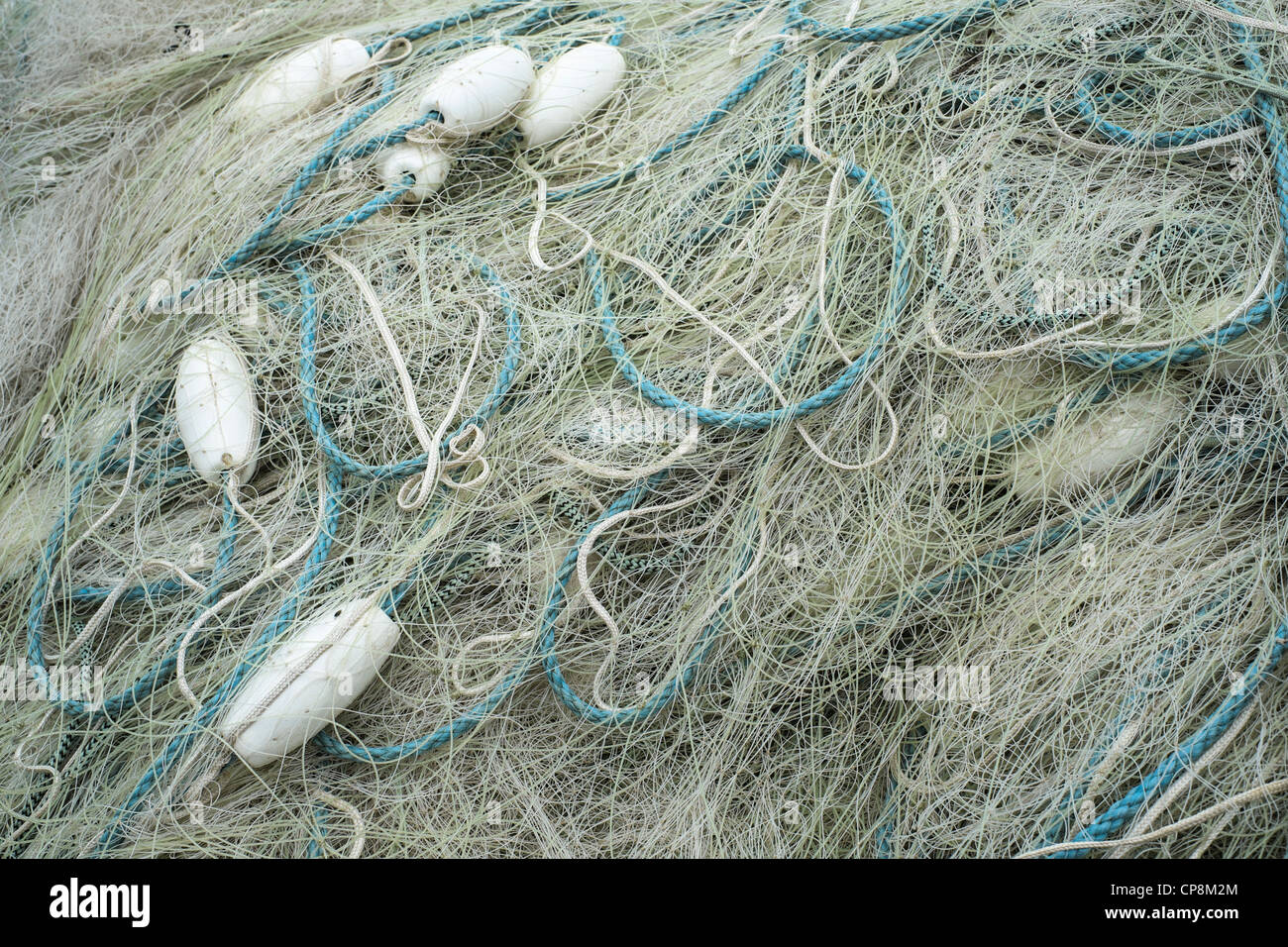 Close Up of Fishing Nets & Ropes Stock Photo - Alamy