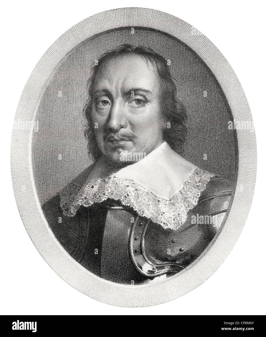 Oliver Cromwell, the founder of the English republic, Lord Protector of ...