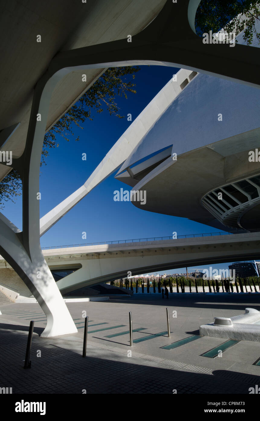 Opera house facade detail at Ciudad de las Artes y las Ciencias Stock ...