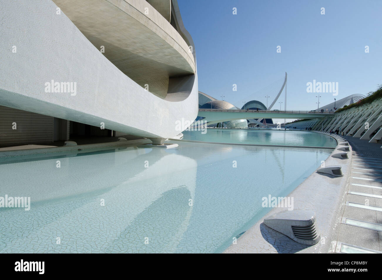 Opera house facade detail at Ciudad de las Artes y las Ciencias Stock ...