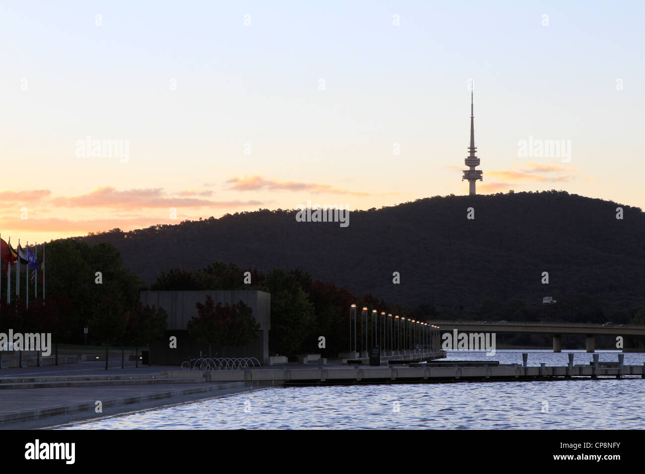 Telstra tower black mountain lake hi-res stock photography and images - Alamy