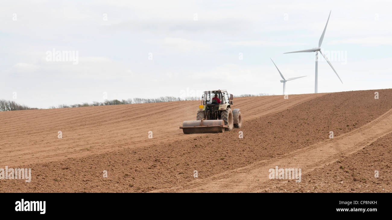 Turbines in a farming landscape hi-res stock photography and images - Alamy
