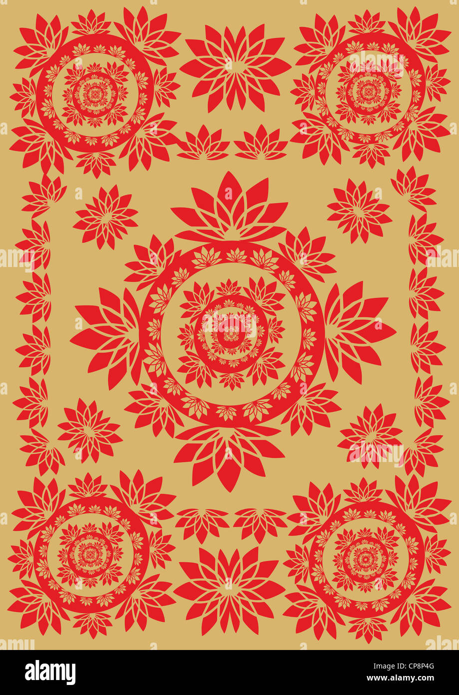 Loto flower india background. Vector file available Stock Photo - Alamy