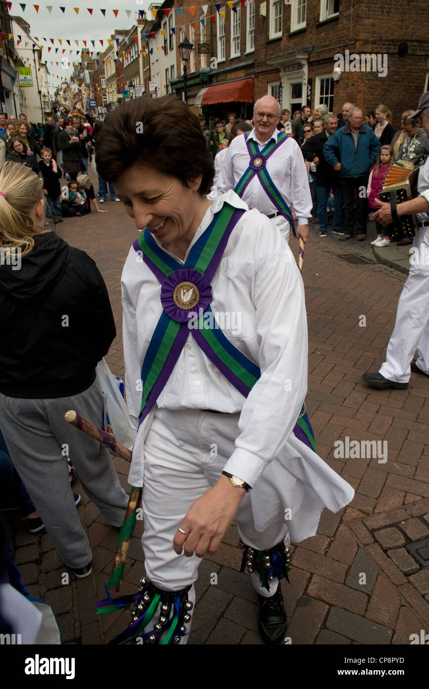 Morris dancing in the annual sweeps festival hi-res stock photography ...