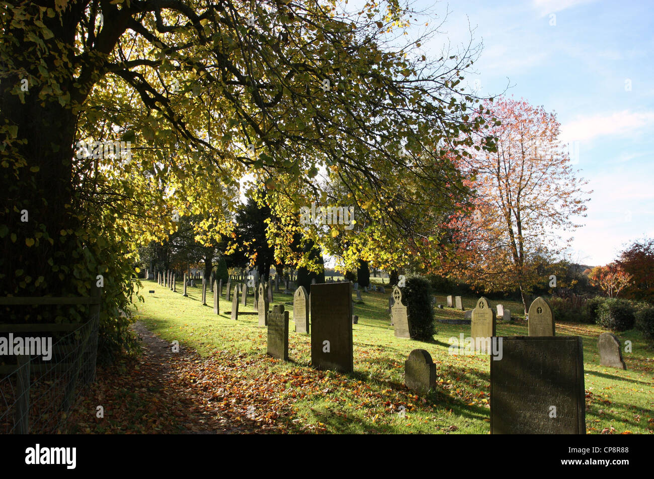 The Graveyard at Saint Peters which is the Parish Church of Edensor ...