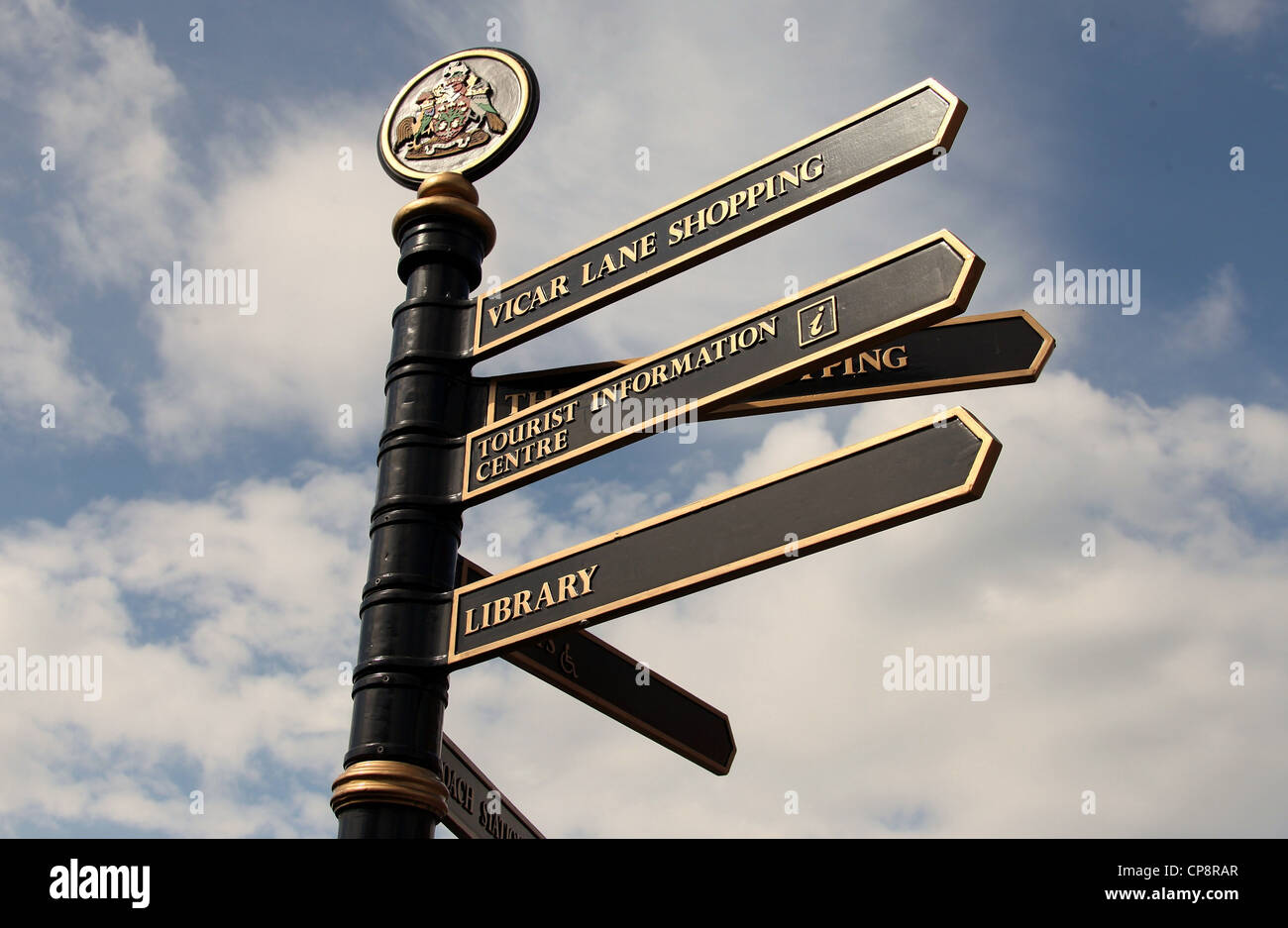 Signpost in Chesterfield Stock Photo - Alamy