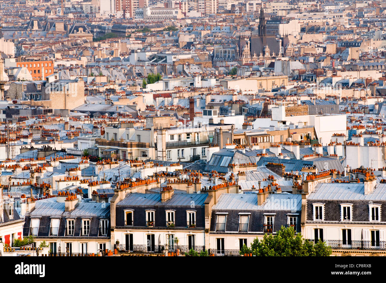Rooftops over Paris, France Stock Photo - Alamy