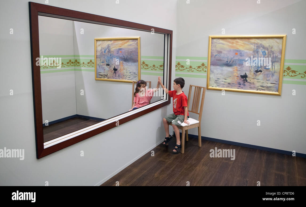People enjoying an Interactive Art Exhibition Stock Photo - Alamy