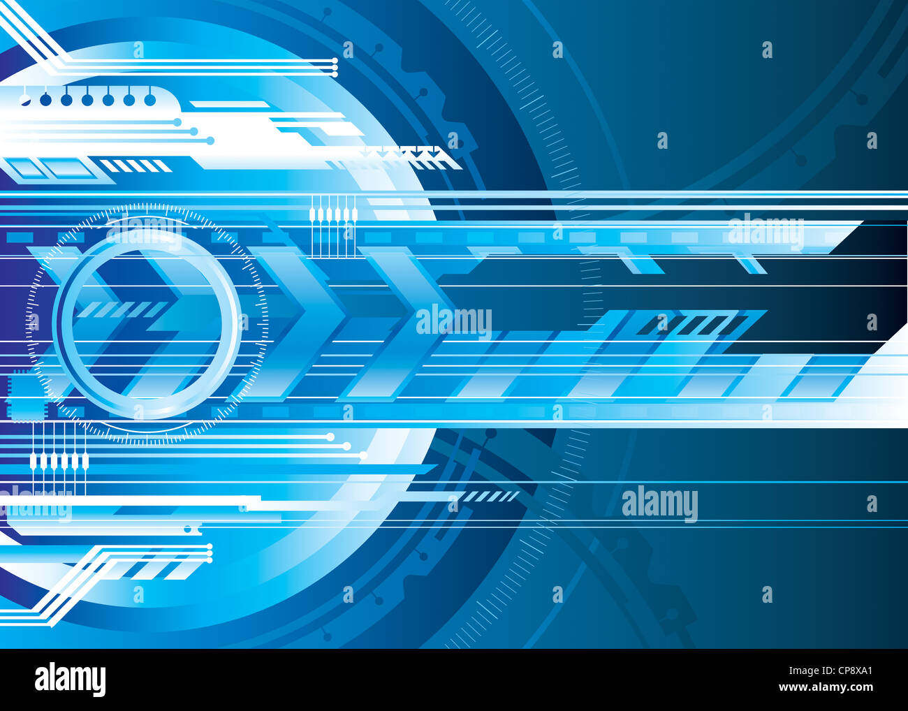 Blue Digital technology background Stock Photo - Alamy