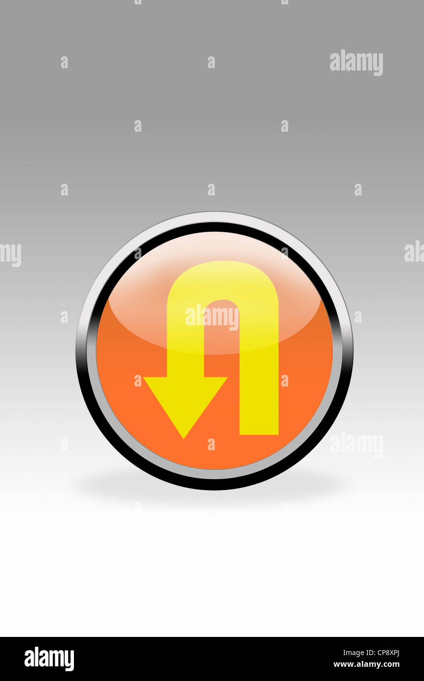 Orange button showing arrow sign hi-res stock photography and images ...