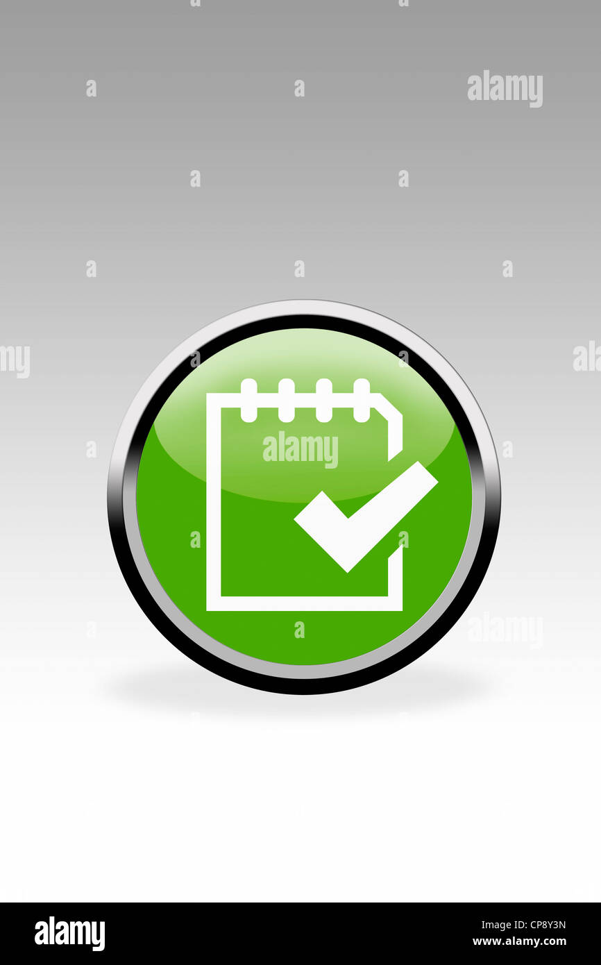 Green button showing to do list sign hi-res stock photography and ...