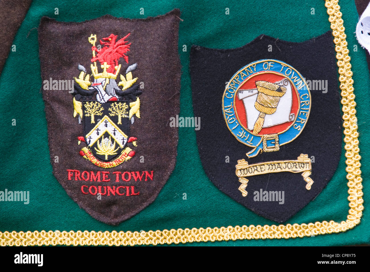 Mike Bishop Frome town criers crest at Bromyard International Town ...