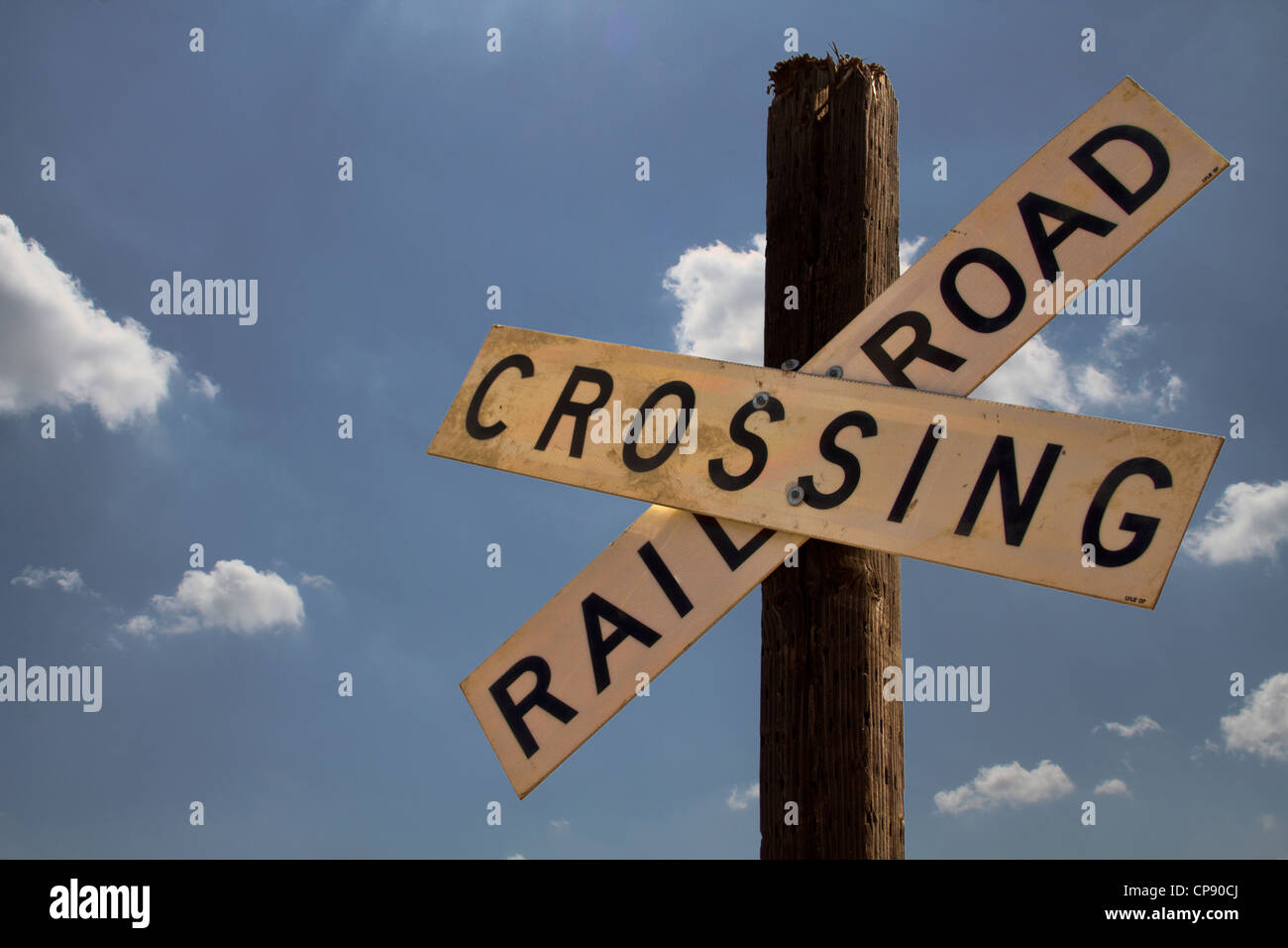 Railroad Crossing Sign Stock Photo - Alamy