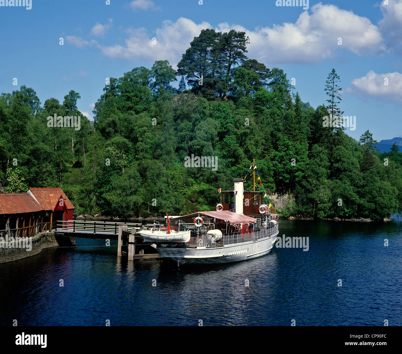 Steamboat "Sir Walter Scott" on Loch Katrine near Callander, Scotland ...