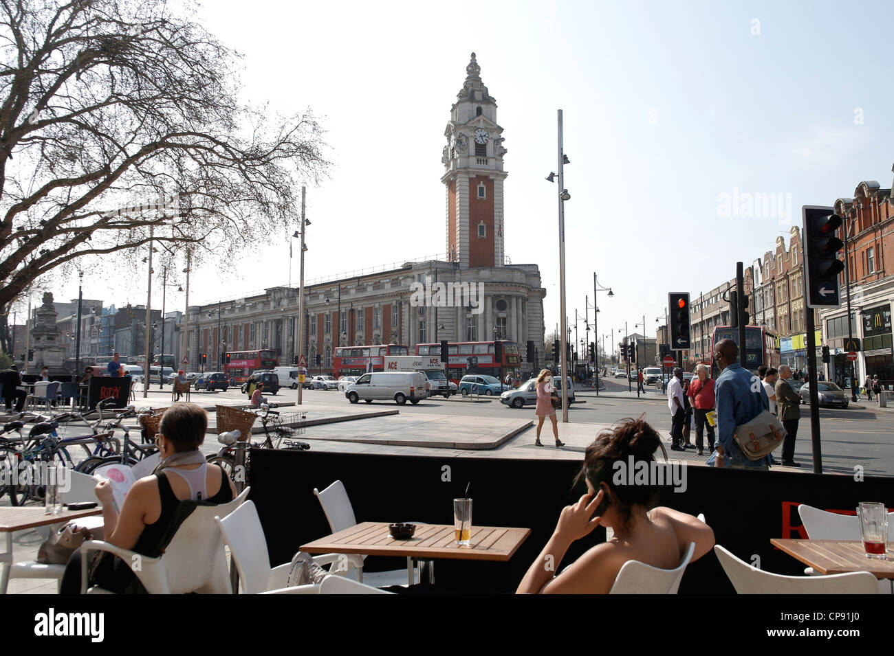 Brixton town hall centre, London Stock Photo - Alamy