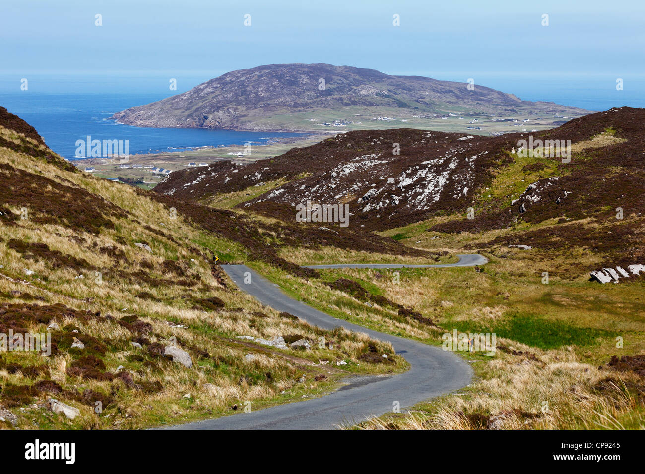 Ireland, County Donegal, View of road through hills Stock Photo - Alamy