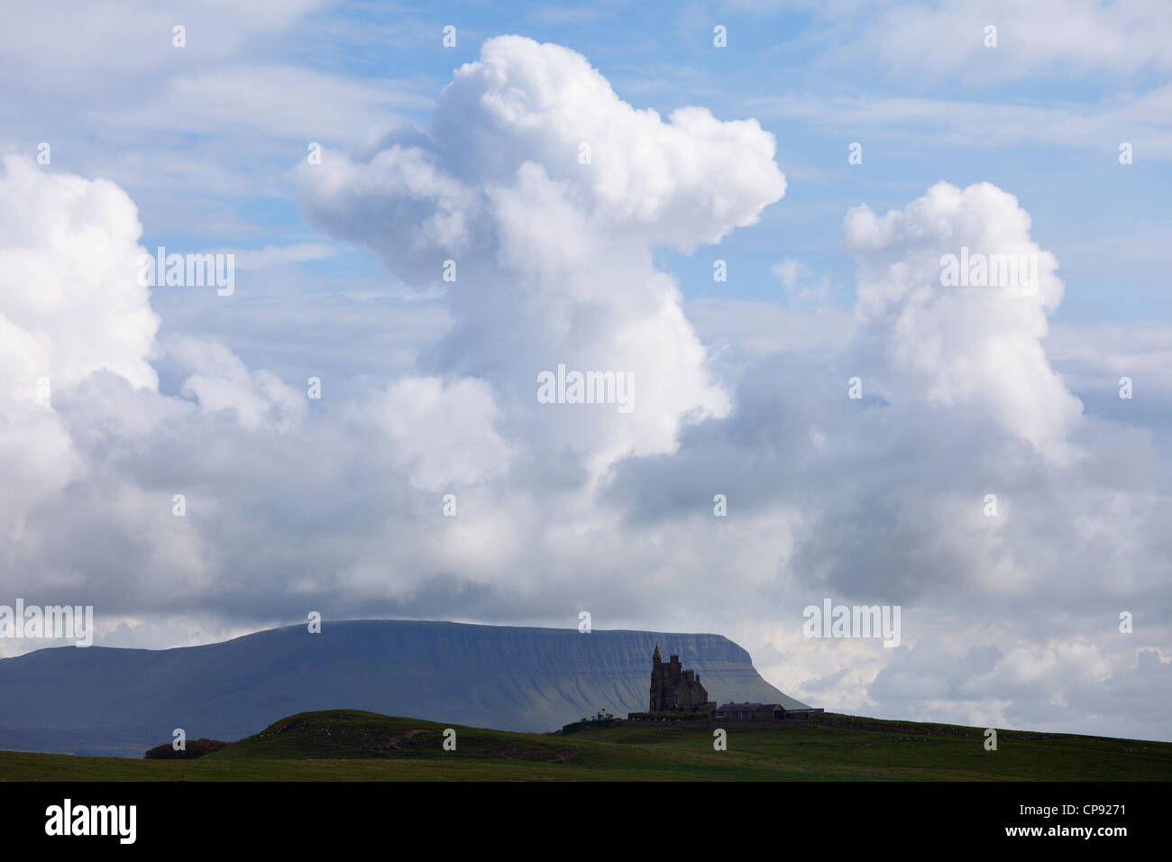 Ireland, Connacht, County Sligo, View of Mount Benbulben and ...