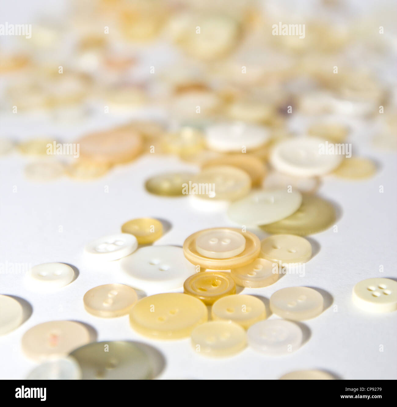 light color sewing buttons Stock Photo - Alamy