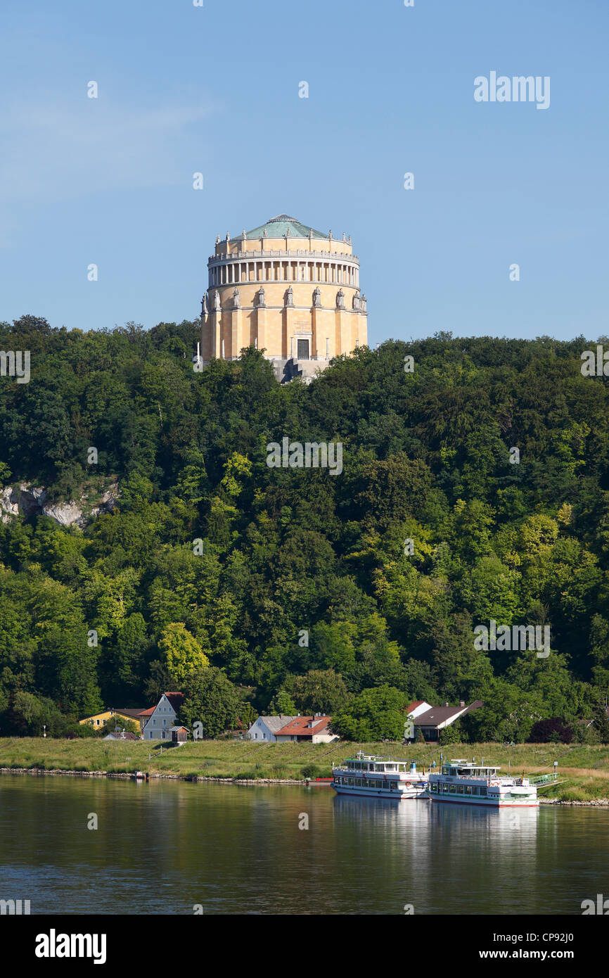 Germany, Bavaria, Lower Bavaria, Kehlheim, View of Befreiungshalle at ...
