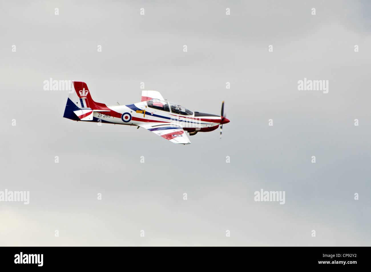 RAF Tucano T1 trainer in Diamond Jubilee colours displaying at Abingdon ...