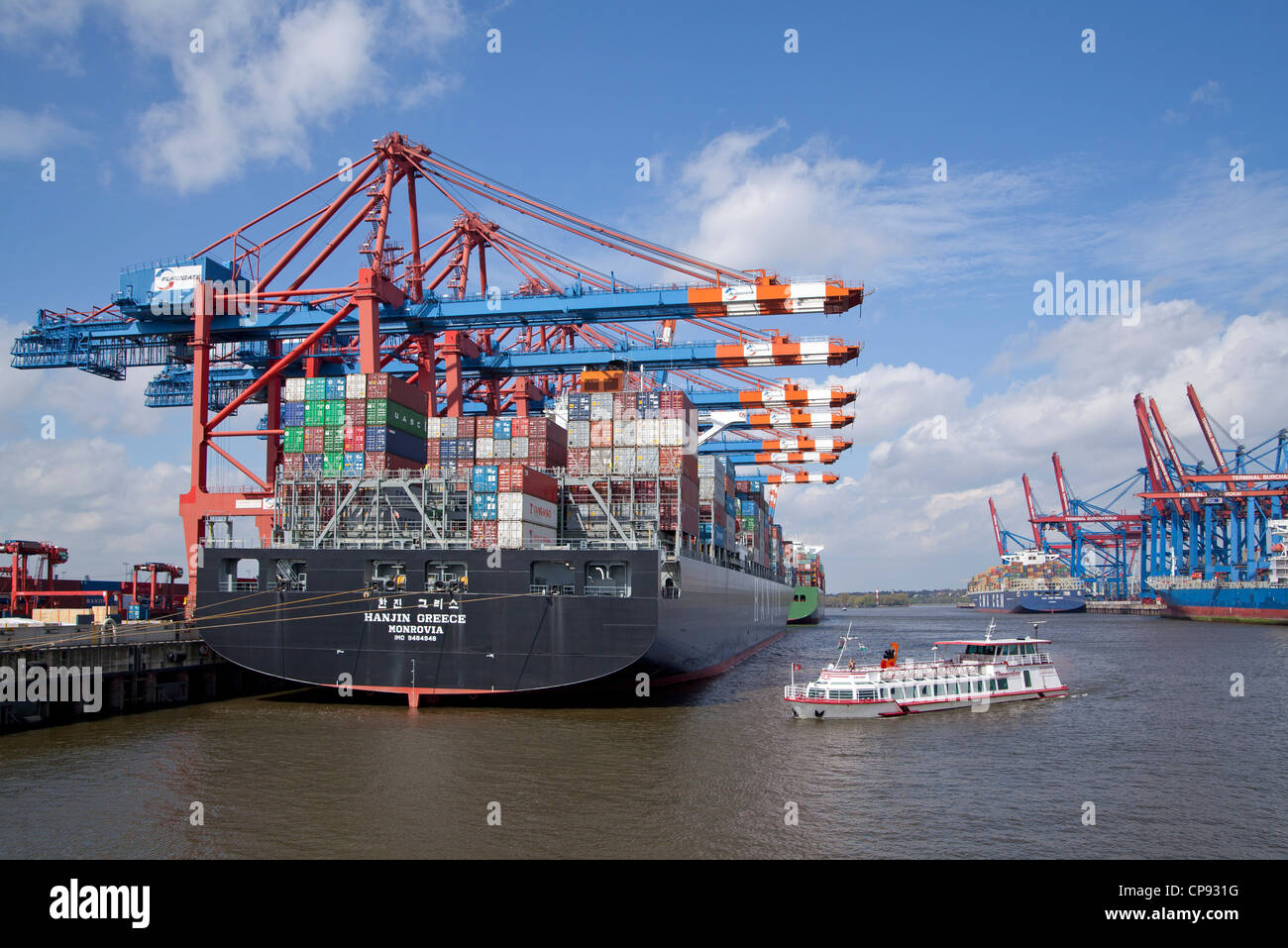 Container Terminals Eurogate and Burchardkai, Harbour, Hamburg, Germany ...